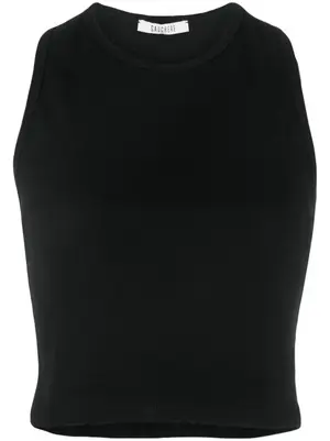 Gauchère Racerback Crop Top - Black