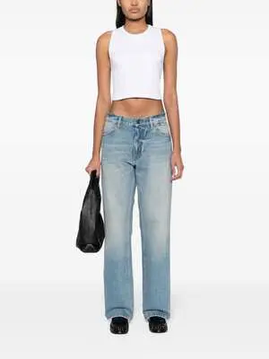 Gauchère Racerback Crop Top - White