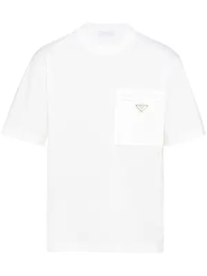 Prada Re-nylon Triangle-logo T-shirt