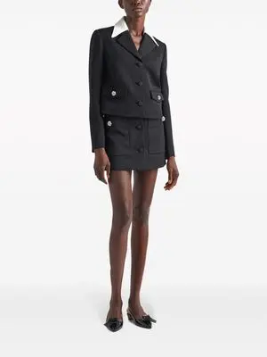 Prada Contrast-trim Wool Blazer