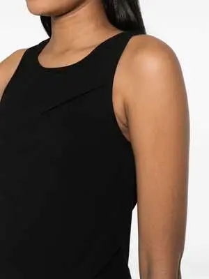 Gauchère Round-neck Tank Top - Black