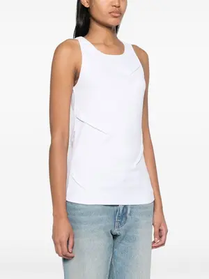 Gauchère Round-neck Tank Top - White
