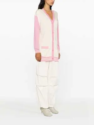 Moschino Monogram-jacquard Virgin Wool-blend Cardigan