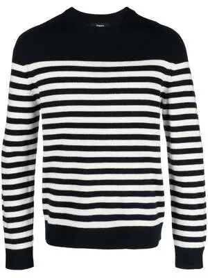 Theory Latho Striped Jumper - Blue