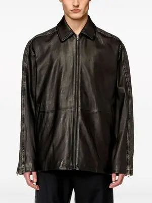 DIESEL® L-stoller Panelled Leather Jacket