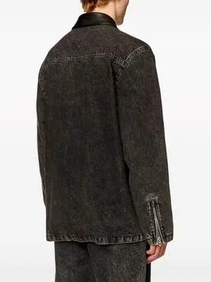 DIESEL® L-stoller Panelled Leather Jacket