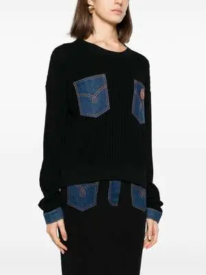 Moschino Patchwork Ribbed Jumper