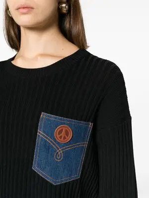 Moschino Patchwork Ribbed Jumper