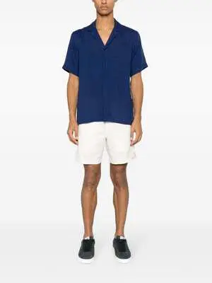 Orlebar Brown Maitan Notched-collar Linen Shirt - Blue