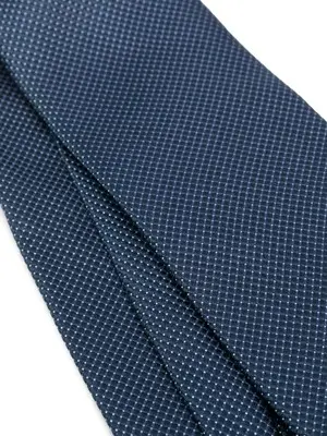 FURSAC Polka Dot-embroidered Neck Tie - Blue