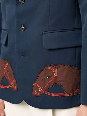 BODE Pony Appliqué Suit Jacket