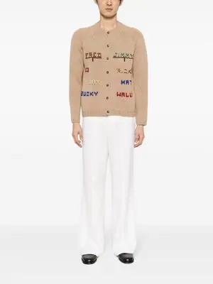 BODE Patterned Intarsia Knit Cardigan