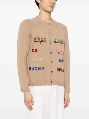BODE Patterned Intarsia Knit Cardigan
