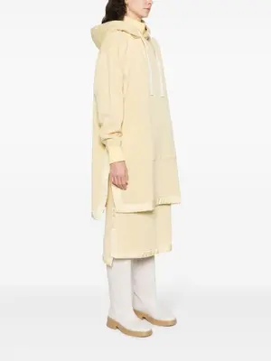 JIL SANDER Side-slits Knitted Hoodie - Yellow