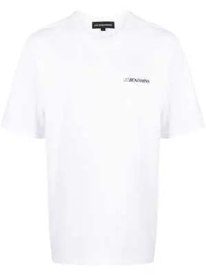 LES BENJAMINS Logo-print Cotton T-shirt - White