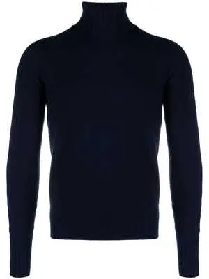 DRUMOHR Roll-neck Cashmere Sweater - Blue