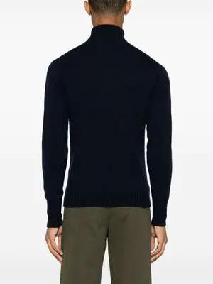 DRUMOHR Roll-neck Cashmere Sweater - Blue
