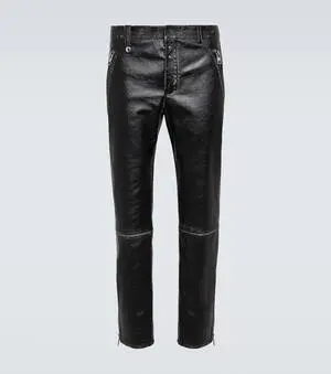 Alexander McQueen Straight Leather Pants