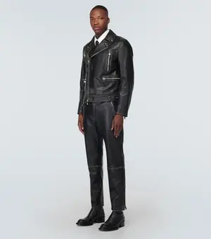 Alexander McQueen Straight Leather Pants