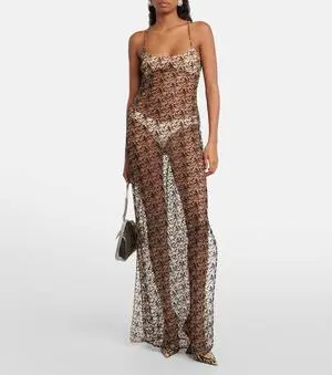 Attico Cotton-blend Maxi Dress