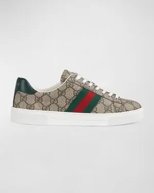 Gucci Ace GG Monogram Sneakers Beige/ebony-0