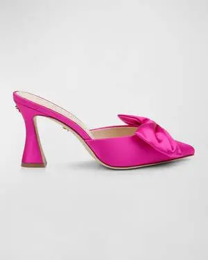 Dee Ocleppo Maldives Statin Bow Mule Pumps - Pnksat