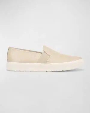 Vince Blair Leather Slip-on Sneakers Moonlight White L