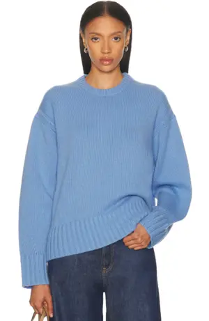 Guest In Residence GUEST IN RESIDENCE Cozy Crew Cashmere Sweater Blue