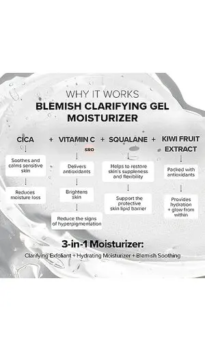 NUDESTIX Blemish Clarifying Gel Moisturizer - N,a