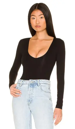 Superdown Malina Deep V Bodysuit