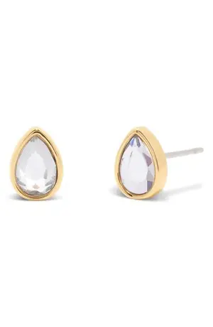 BROOK & YORK Cecilia Crystal Teardrop Stud Earrings - Gold