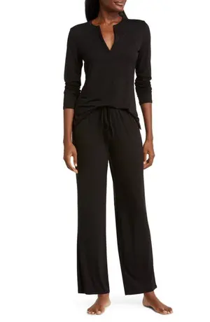 Natori Feathers Elements Pajamas - Black