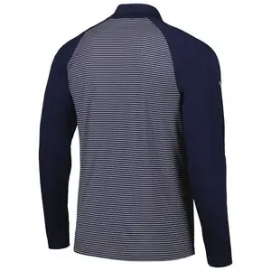 LEVELWEAR Houston Astros Charter Striped Raglan Quarter-zip Top By - Navy