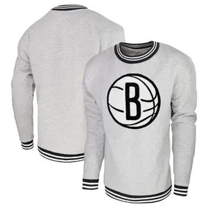 STADIUM ESSENTIALS Brooklyn Nets Club Level Pullover Sweatshirt - Heather Gray