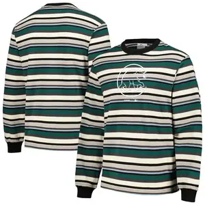 PLEASURES Green Chicago Cubs Ballpark Long Sleeve T-shirt - Cream