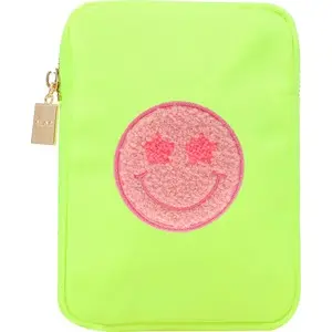 BLOC BAGS Smiley Cosmetics Bag - Neon Yellow