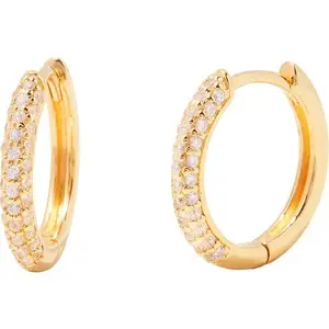 BROOK & YORK Cecile Pavé Cubic Zirconia Hoop Earrings - Gold