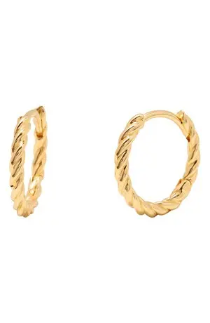 BROOK & YORK Lottie Twisted Hoop Earrings - Gold