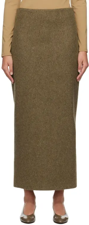 THE ROW The Row Brown Bartelle Maxi Skirt - Brown Grass