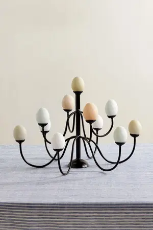 GOHAR WORLD Wrought Iron Egg Chandelier