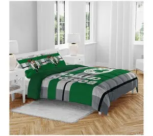 PEGASUS SPORTS Nba Heathered Stripe Queen 3-pie Ce Bed In A Ba - One-color