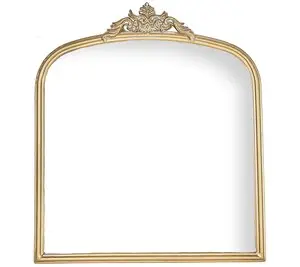 FORESIDE HOME & GARDEN Wall Mirror Brass Metal& Glass - One-color