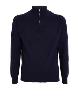 Harrods Cashmere Zip-up Sweater