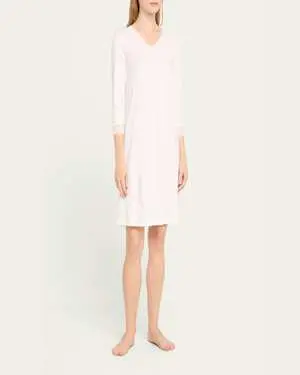Hanro Mots Lace-trim Cotton Nightgown - White