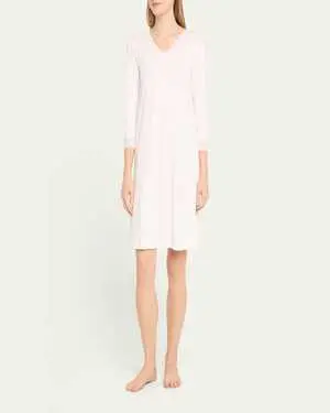 Hanro Mots Lace-trim Cotton Nightgown - White