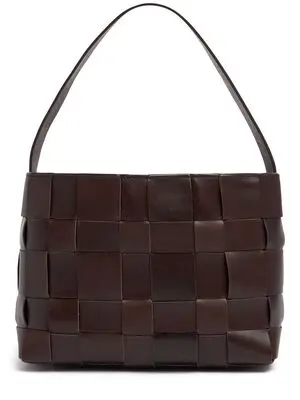 ST. AGNI ST.AGNI Mini Woven Leather Shoulder Bag - Chocolate
