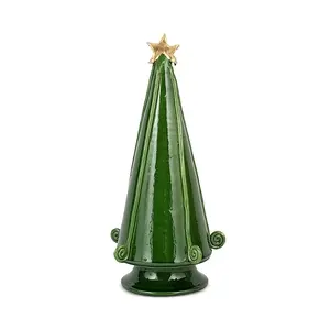 VIETRI Foresta Medium Tree With Swirl - Green