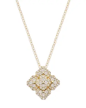 Bloomingdale'S Diamond Clover Cluster Pendant Necklace - Gold