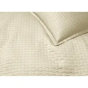 SFERRA Sampietrini Quilted Sateen Euro Sham - Sand