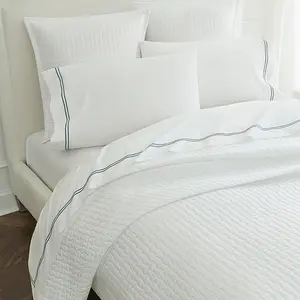 SFERRA Sampietrini Quilted Sateen Euro Sham - White